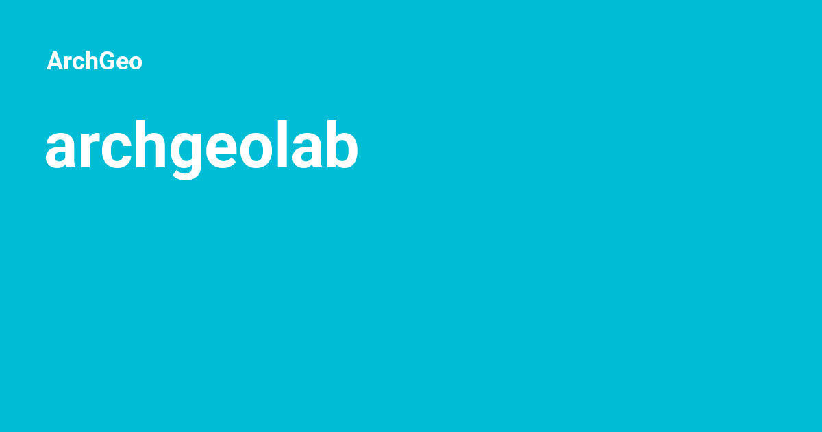 archgeolab - ArchGeo